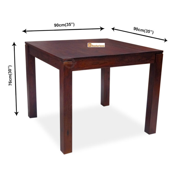 WOODEN DINING TABLE : small size dining table 4 seater | solid wood ...